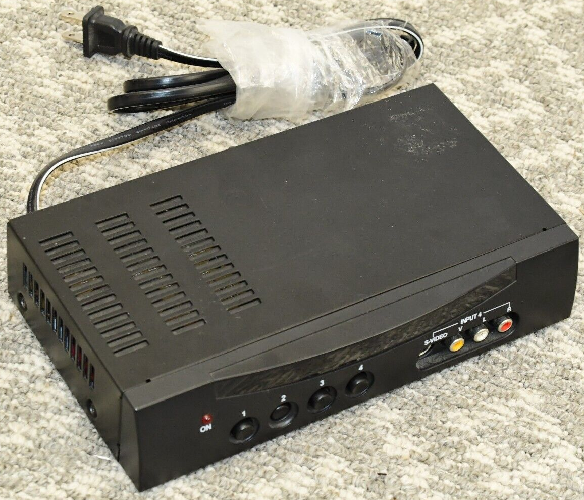 4+ Video Input Source Selector Switch w/ S-video RF Modulator #PM61151 ...