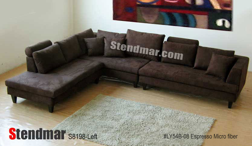 3PC New Modern Microfiber Sectional Sofa Set S8198 (Custom Options ...