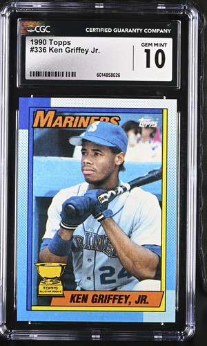 Ken Griffey Jr 1990 Topps All Star Rookie Cup #336 Rare SGC 10 Gem Mint ...