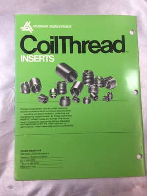 VINTAGE TRIDAIR INDUSTRIES COILTHREAD INSERTS CATALOG & MANUAL | eBay ...