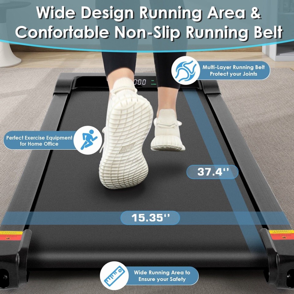Treadmill Folding Running Walking Machine w/ App Control 2-in-1 for ...