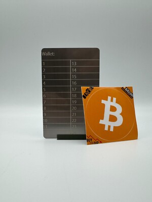 Crypto Seedword | Seed Phrase | Bitcoin Wallet Recovery | Edelstahl ...