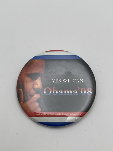 Official 2.25" Barack Obama 2008 Presidential Campaign Pin Yes We Can ...