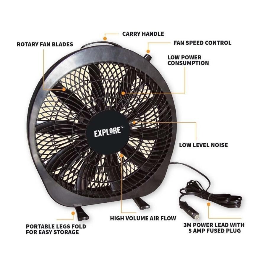 Cool Breeze 12V DC Fan Explore Caravan Camper Motorhome Jayco ...