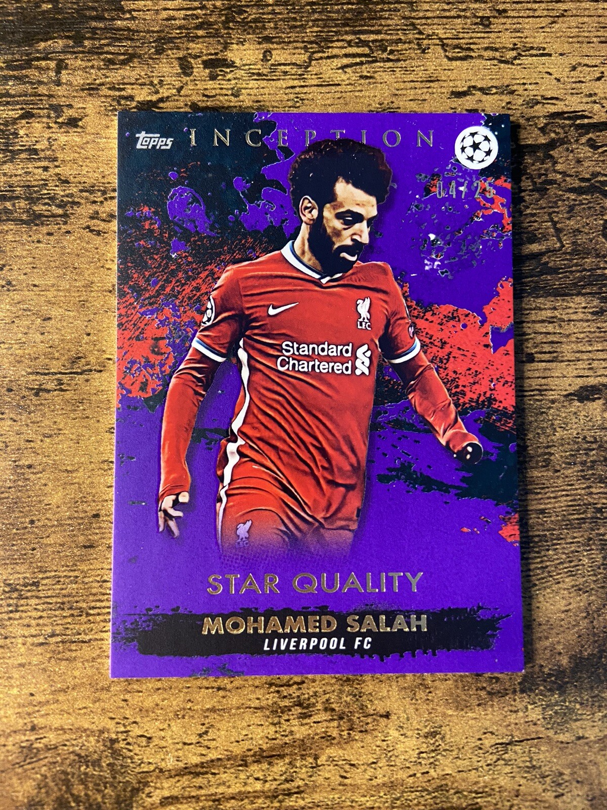 2020 Topps Inception UCL Mohamed Salah Star Quality Purple /25 ...