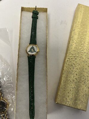 Vintage Quartz Christmas Tree Watch Made in Hong Kong NEW And Working ...
