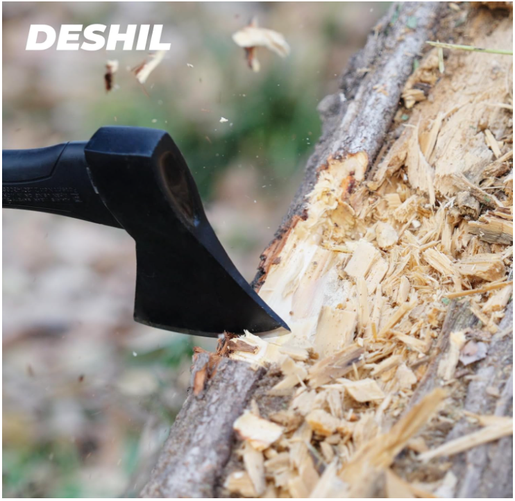 10in Outdoor Hatchet Forged Carbon Steel Fiberglass Handle Anti Slip ...