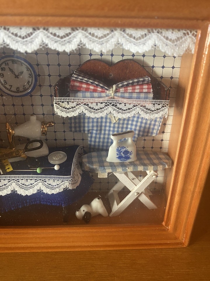 REUTTER ORIGINAL GERMANY SEWING ROOM SHADOW BOX MINIATURE DOLLHOUSE ...