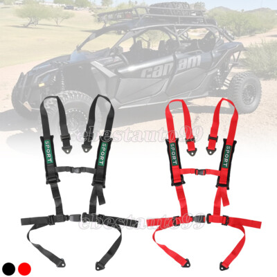 Black/Red 4 Point 2" Safety Harness Seat Belt RZR 170 570 800 XP900 ...