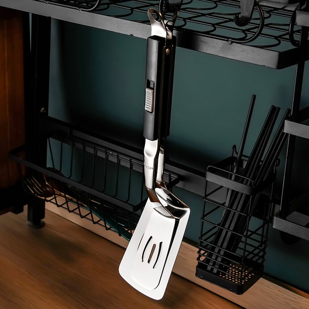 Slotted Spatula Salad Fish Grill Clamp Stainless SteelPancake Kitchen ...