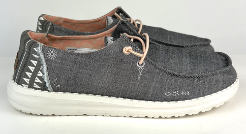 Hey Dude Wendy Boho Moc Shoes 40054-030 Grey Womens Sz 10 Southwestern ...