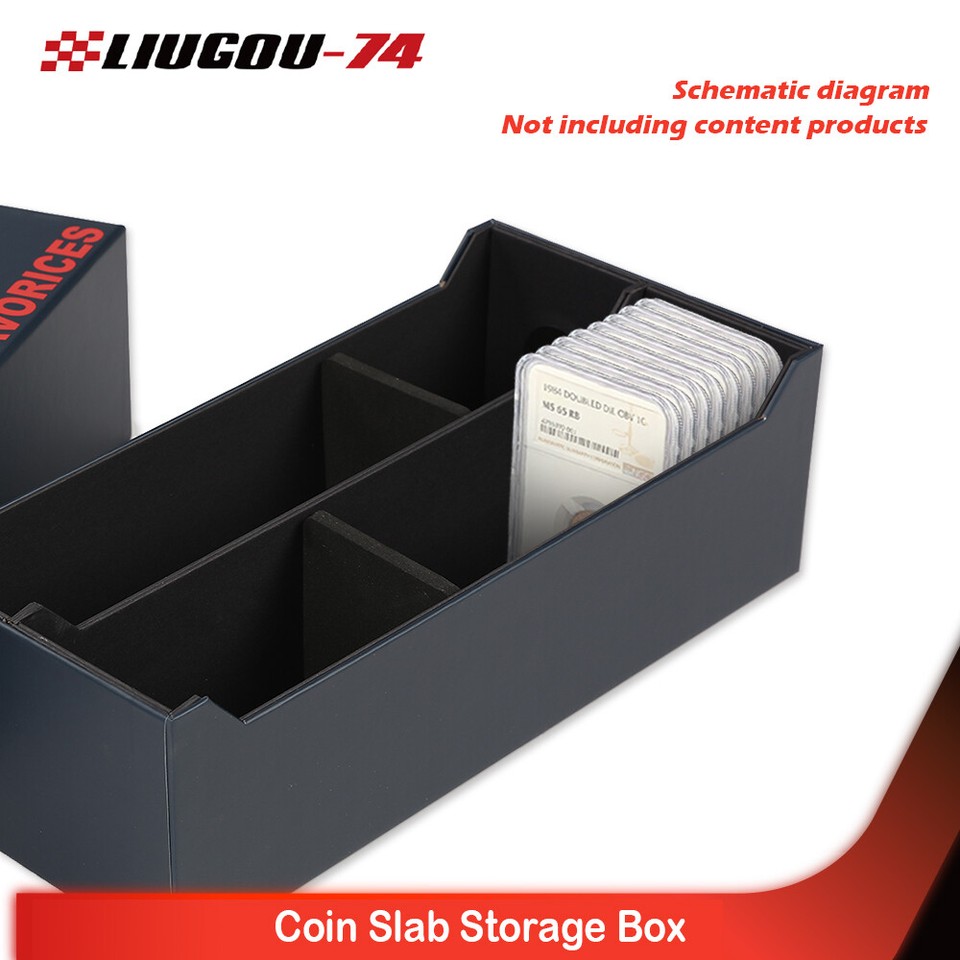 Coin Slabs Storage Box Intercept Shield Fit For 50 Certified PCGS NGC ...