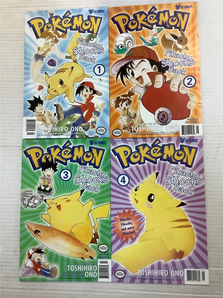 Pokemon Pikachu Shocks Back Set 1-4 Viz Comics HOT HTF OOP | eBay