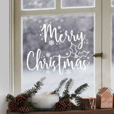 Christmas Party Supplies Let It Snow Window Sticker Decal Decoration ...