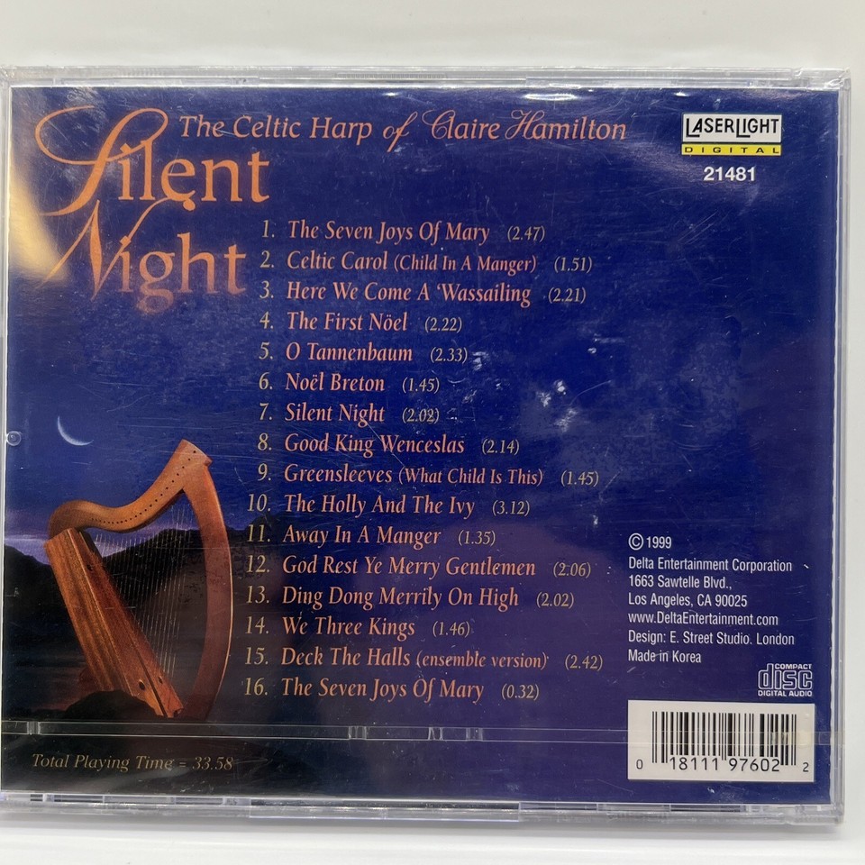 Silent Night - The Celtic Harp of Claire Hamilton CD 1999 NEW ...