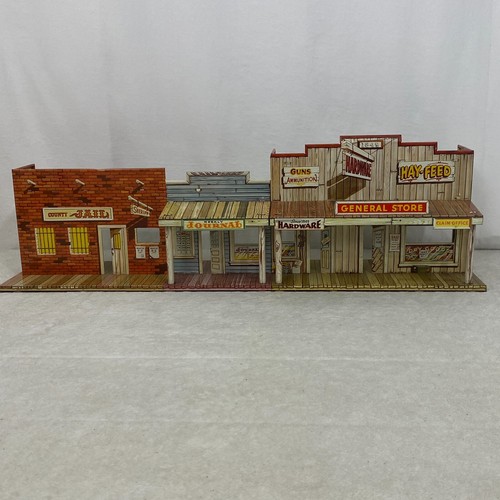Vintage 1950s Marx ROY ROGERS WESTERN TOWN Tin Litho Building Cowboy ...