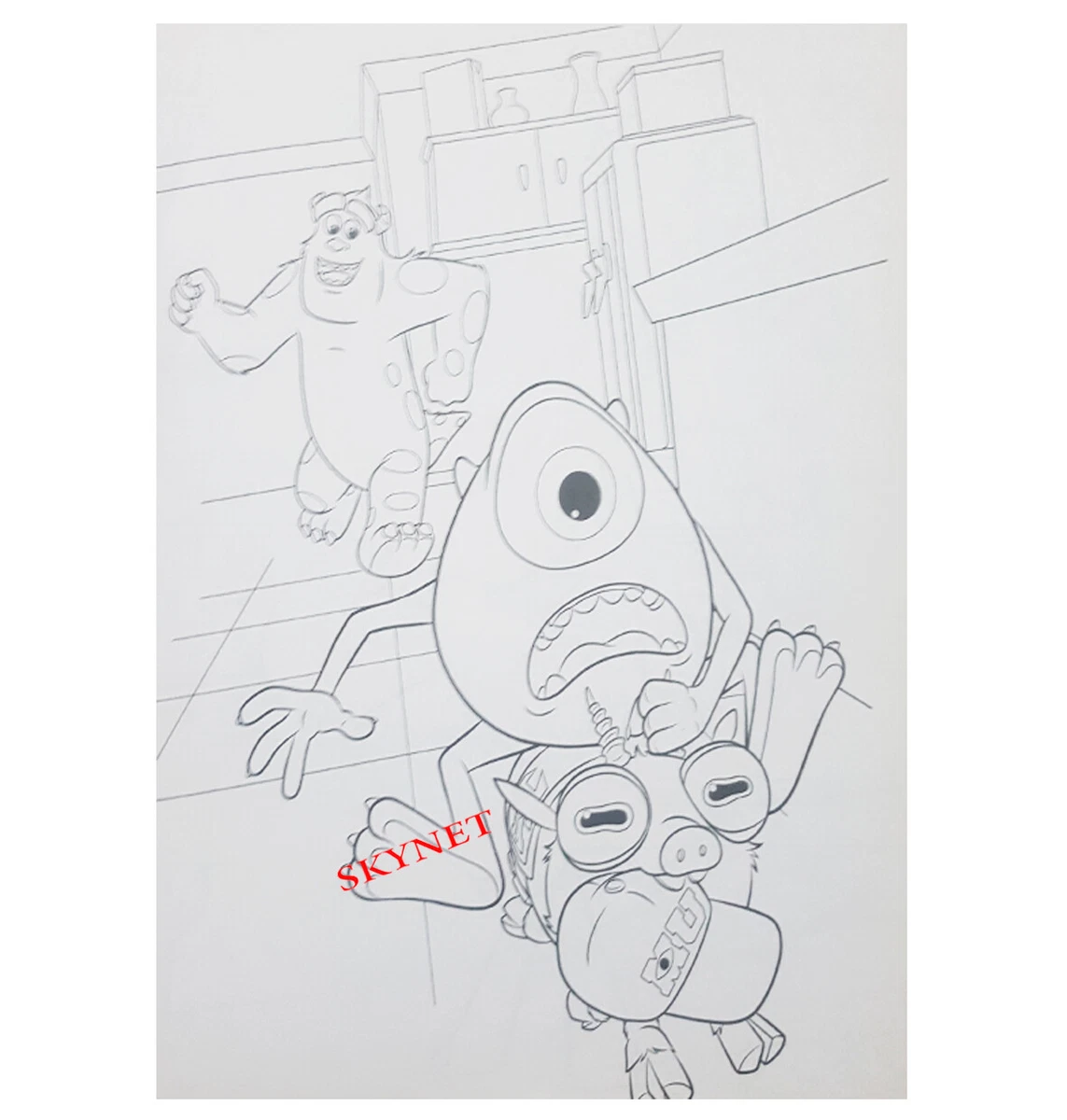 Mike Wazowski Mu Coloring Page