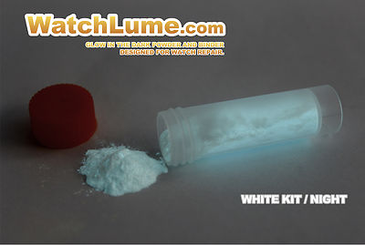 WHITE WATCH LUME LUMINOUS PASTE KIT GLOW IN THE DARK DIY LUME FOR WATCH ...