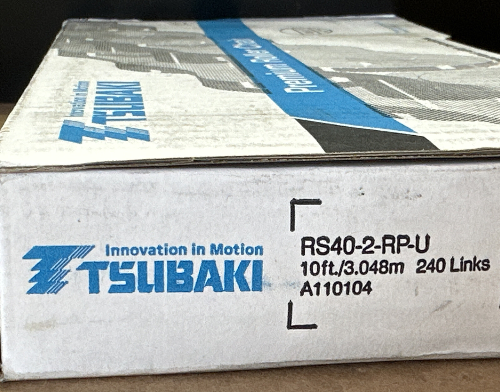 NEW IN BOX- Tsubaki RS40-2-RP-U Double Strand Roller Chain 10ft 240 ...