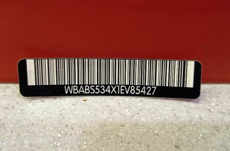 WINDSCREEN VIN ID CHASSIS PLATE OR STICKER + YOUR TEXT (WORLDWIDE ...