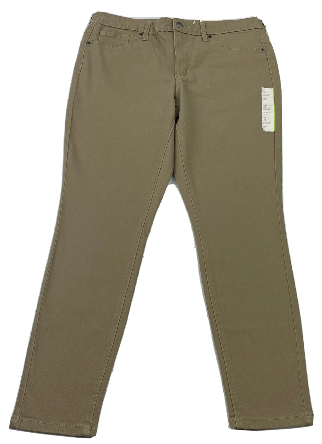 Universal Thread High Rise Jegging Jeans Tan Slimmest Leg Stretch Size ...