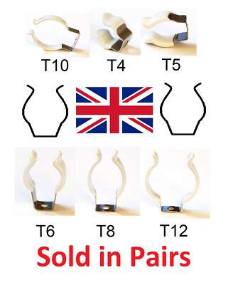 Terry Spring U Clip Fastner Pair Metal Plastic Pipe Tube Grip Holder ...