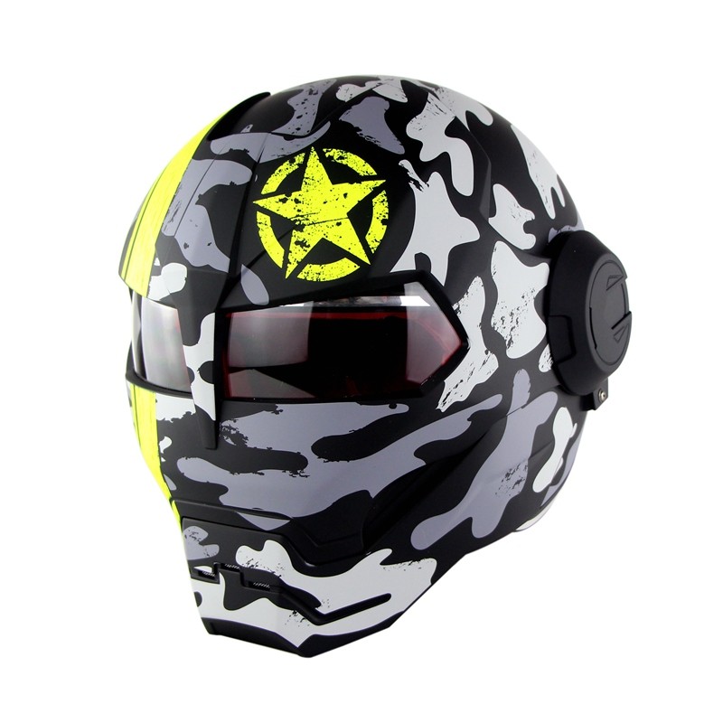 DOT Robot Motobike Moto Modular Flip Up Helmets Motorcycle Full Face ...