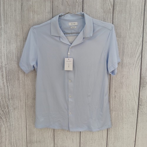 Porter & Ash Shirt Mens Large Blue Kinetic Stretch Casual Button Up ...