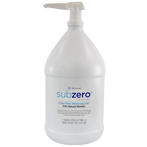 Sub Zero Cooling Pain Relief Gel, 1-Gallon Bottle with Pump - Joint ...