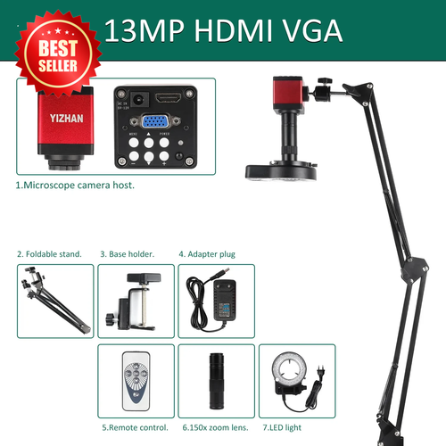 4K Microscope 48MP Digital Microscope for Electronics USB Industrial ...