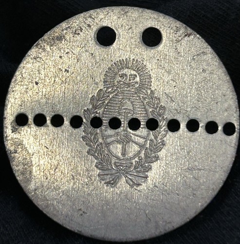 Military identification disc from Argentina, used by the Argentine ...