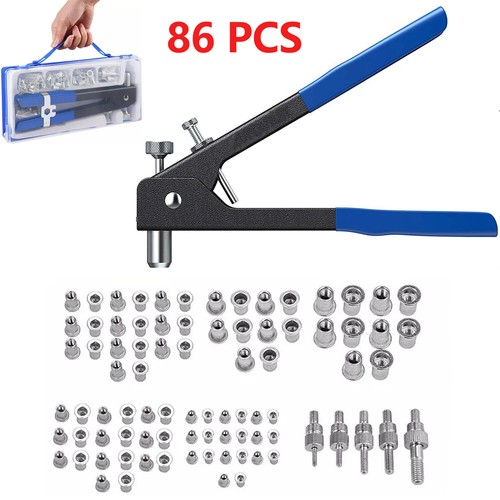 86PCS Rivet Nut Gun Kit Rivnut Setting Tools Nut Setter Tool Hand Blind ...