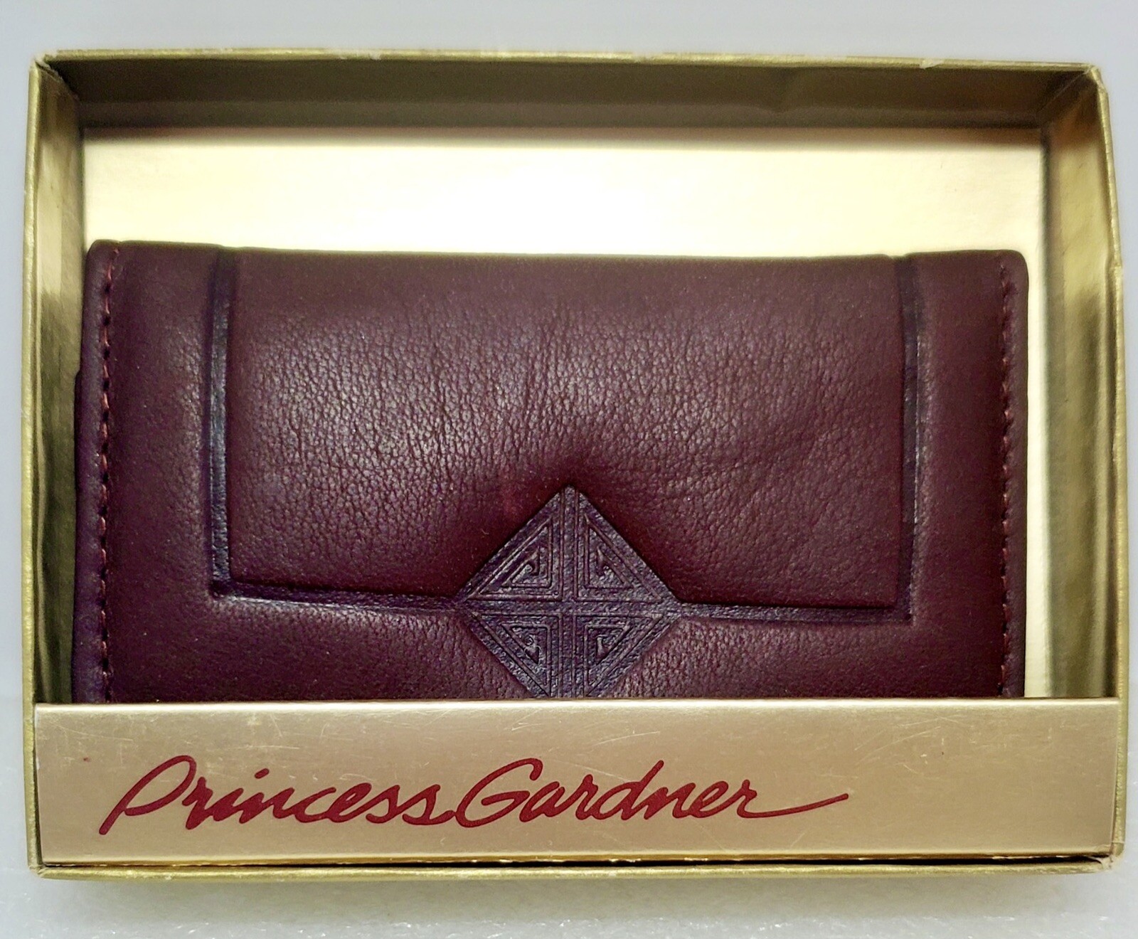 Vintage Princess Gardner Vintage Leather Maroom Tri-f… - Gem