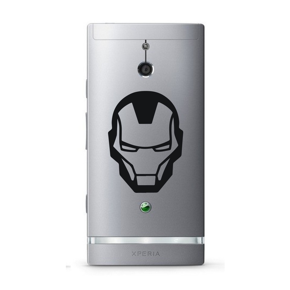 Iron Man Superhero Head Logo Bumper/Phone/Laptop Sticker (AS11122 ...
