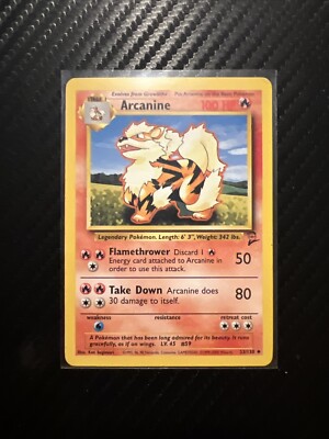 Pokémon TCG Arcanine Base Set 2 ) 33/130 Regular Unlimited Uncommon | eBay