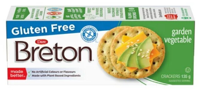 10 Boxes of Dare, Breton Gluten Free Garden Vegetable Crackers 135g ...