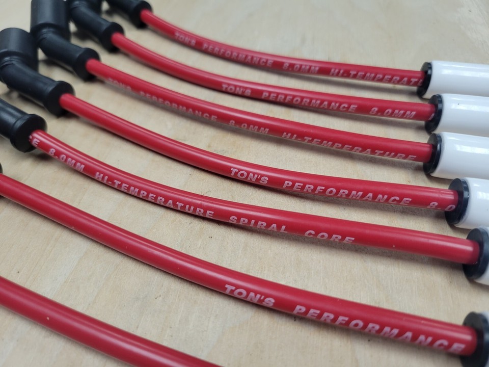 13" Ton's Red Ceramic LS High Performance Spark Plug Wire Set LS GM ...