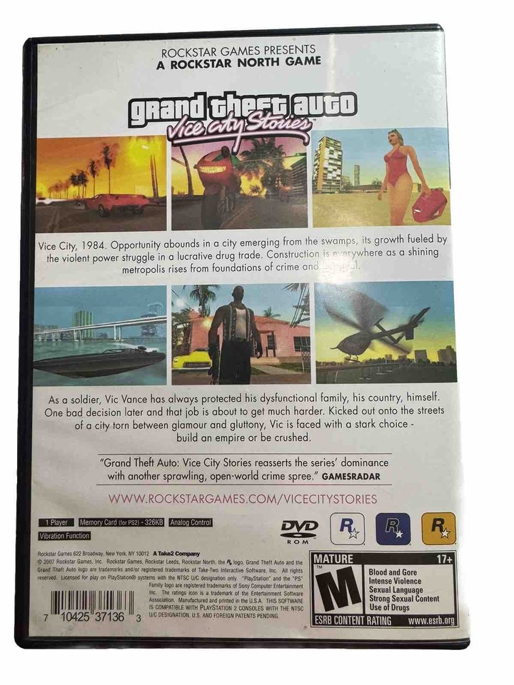 Grand Theft Auto: Vice City Stories (Sony PlayStation 2, 2007 ...