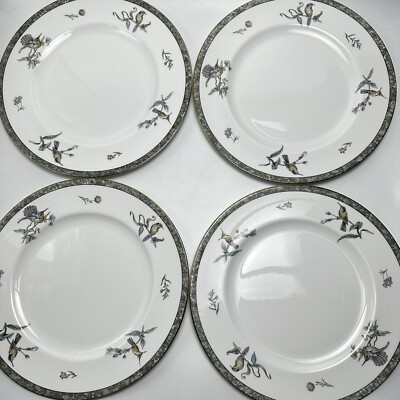 4 Wedgwood Humming Birds Bone China 10” Dinner Plates Hummingbirds | eBay