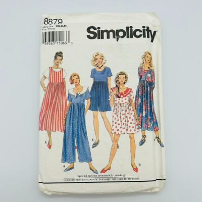 Simplicity 8879 Misses Jumpsuit or Dress in Two Lengths Uncut Sz XS-M ...