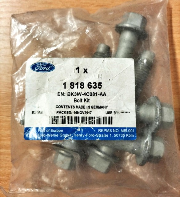 Genuine Ford TRANSIT Mk8 Rear Axle Hub Bolts X5 Single REARS Wheels ...