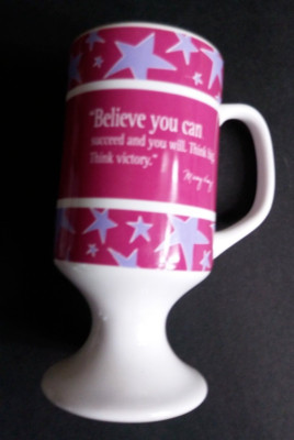 Mary Kay Pedestal Coffee Mug – "Believe You Can Succeed" – Pink with ...