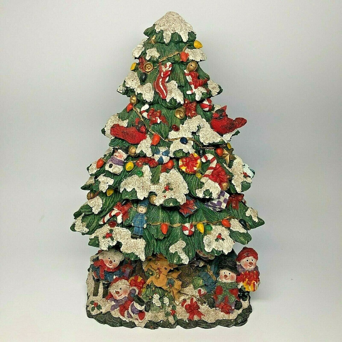 Flat Sided Christmas Tree Vintage 1984 McCloud Mold Flat Sided Ceramic