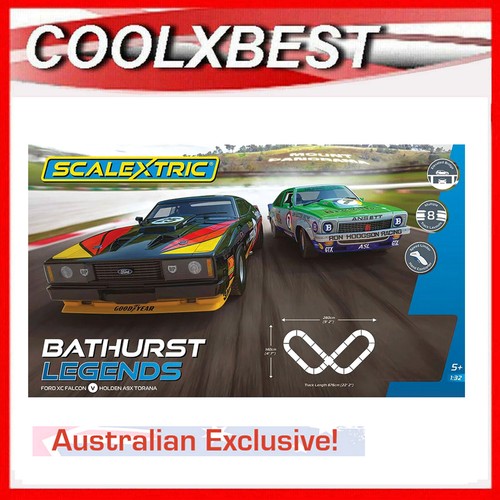 NEW SCALEXTRIC 1:32 BATHURST LEGENDS SLOT CAR SET FORD FALCON v HOLDEN ...