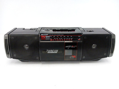 Sharp WQ-T222 Dual Cassette Player Recorder AM/FM Boombox - READ ...