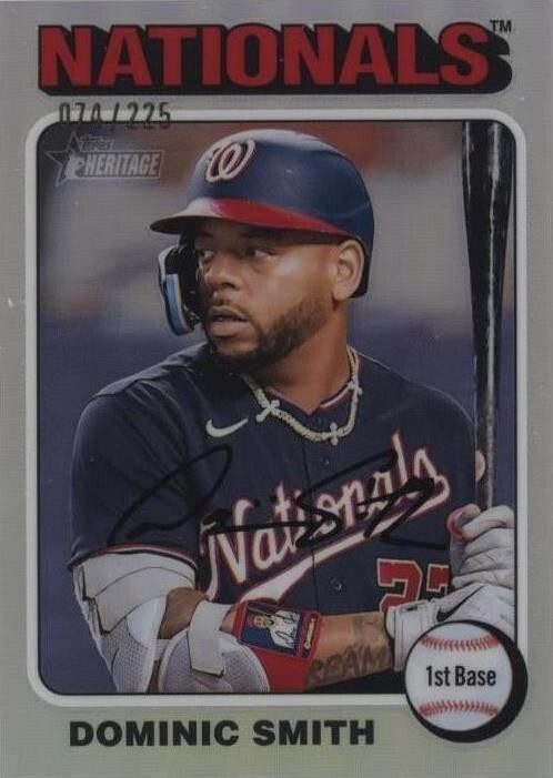 2024 Topps Heritage High Number - Dominic Smith #78 Chrome Silver ...