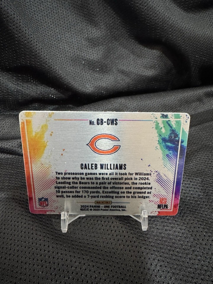 Caleb Williams 2024 Panini One No.CB-CWS Color Blast Metal Case Hit ...