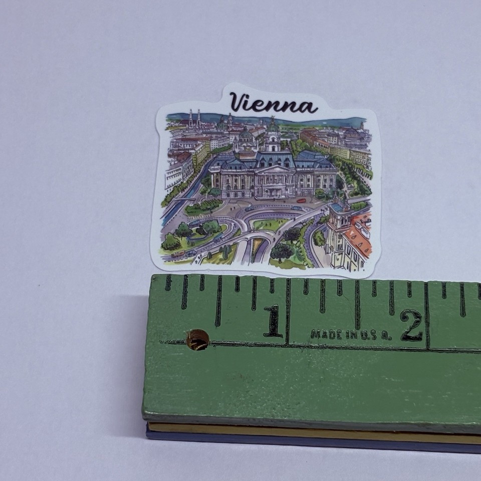 Vienna Sticker Cityscape Travel City Tour Drawn Art Decal Vinyl ...