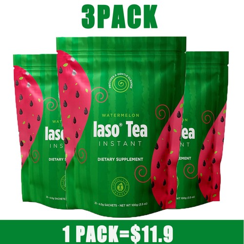 3 Pack Iaso Instant Detox Tea (Watermelon Flavored) - Refreshing ...