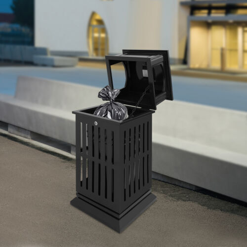 Outdoor Trash Can Commercial Garbage Bin Heavy Duty Yard Garage Waste ...